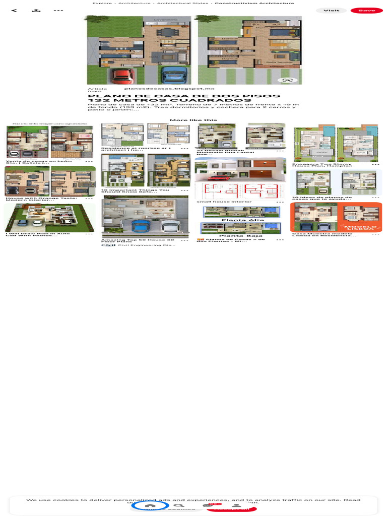 Planos de Casas de 120 Metros Cuadrados House Design, Modern Exterior ...