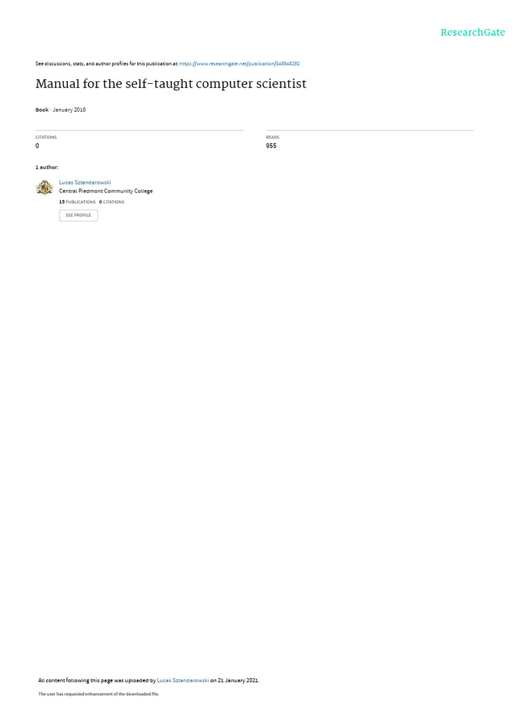 Self-Taught Computer Science Guide | PDF | Computer Science | Computing