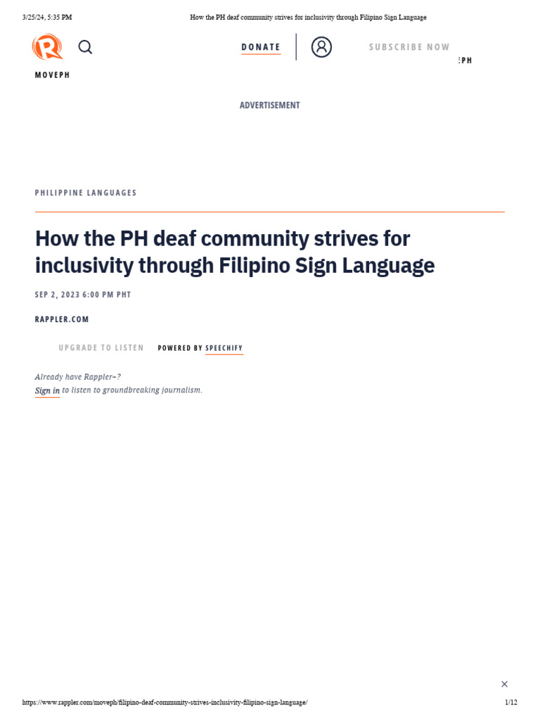 How The PH Deaf Community Strives For Inclusivity Through Filipino Sign ...