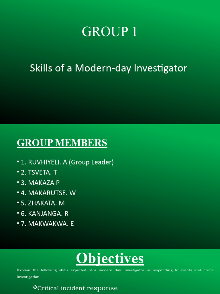 Crime Management Group 1 Presentation | PDF