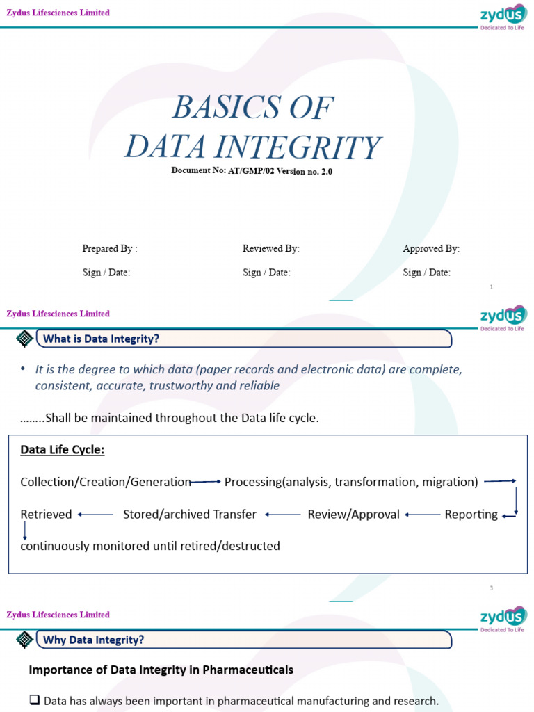 Basics of Data Integrity - New | PDF | Metadata | Data Basics of Data Integrity - New | PDF | Metadata | Data