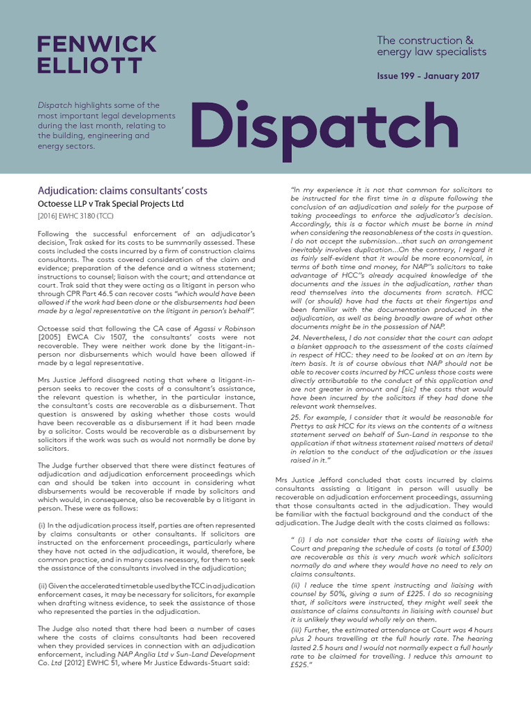 Dispatch Issue 1996 | PDF | Damages | Adjudication