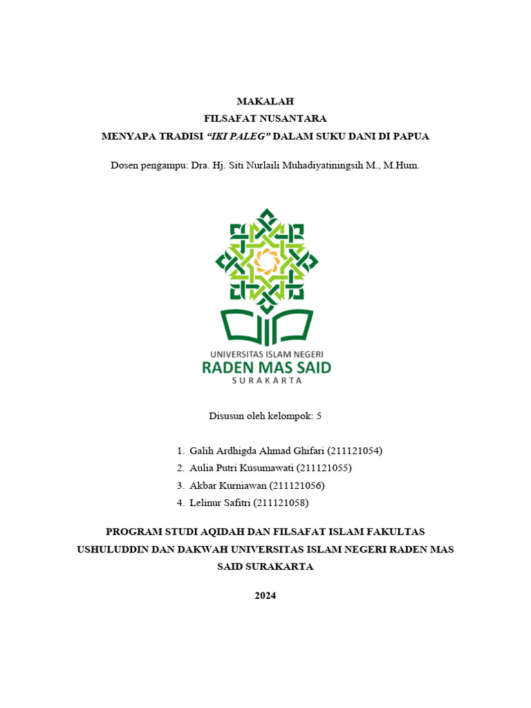 Kel.5 Filsafat Nusantara Suku Dani | PDF | Ilmu Sosial | Kajian Bahasa ...