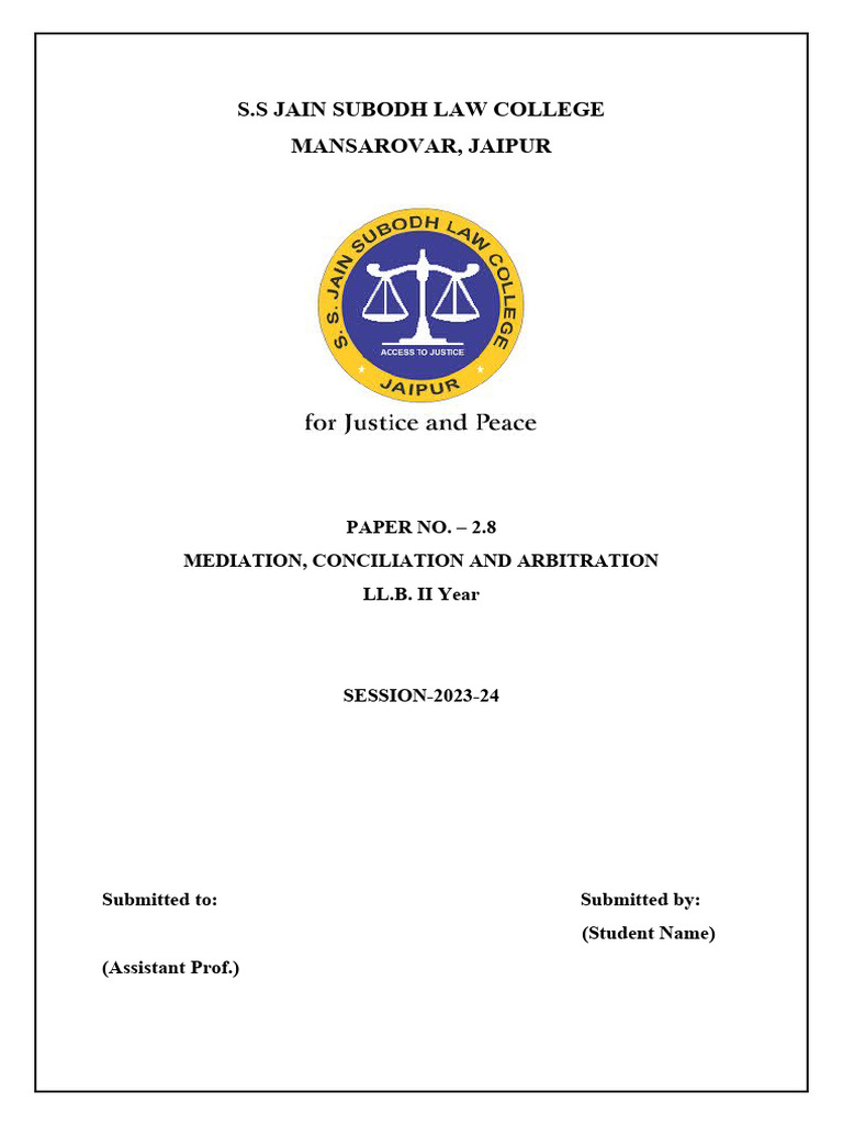 Sample File Format - Adr | PDF | Mediation | Alternative Dispute Resolution