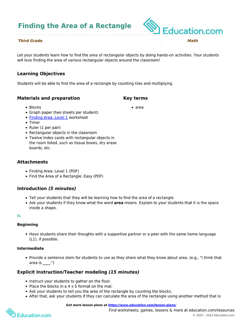 Usr - Local - SRC - Education - Com - Files - Static - Lesson Plans - Finding The Area of A ...