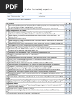 OSHA Scaffold Inspection Checklist | PDF | Scaffolding