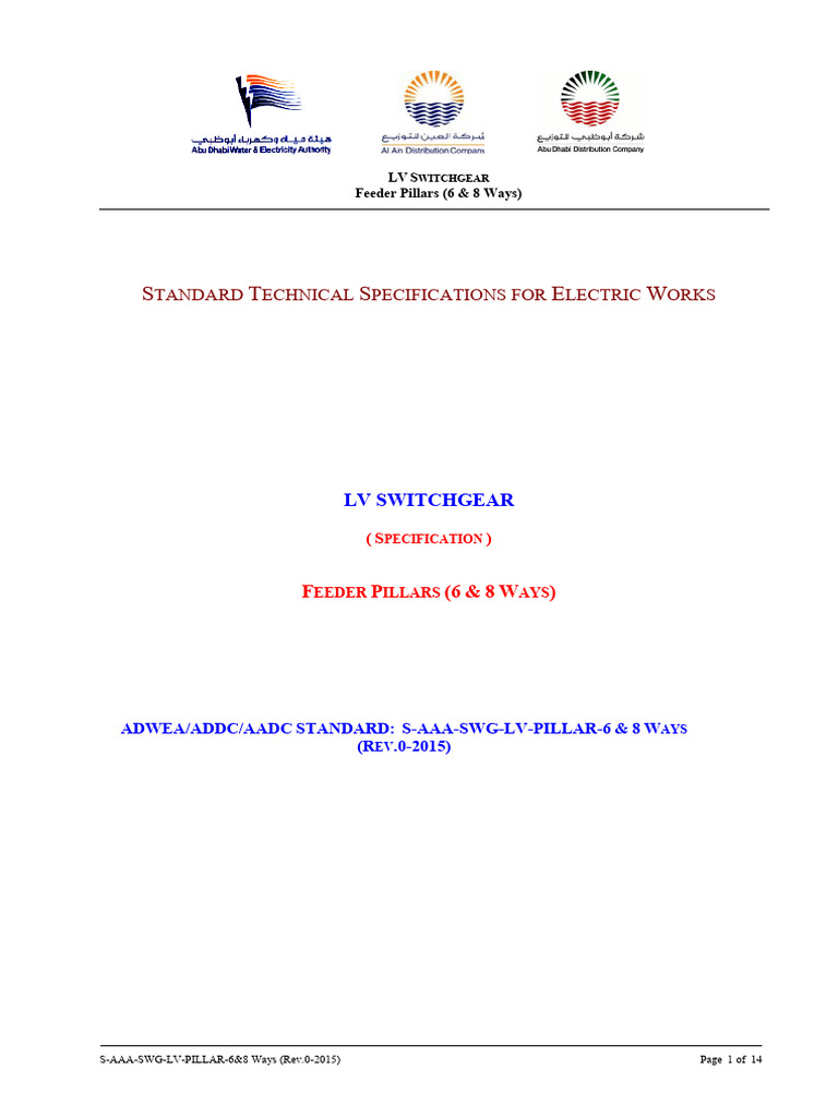 S Aaa SWG LV Pillar 6&8 Ways (Rev.0 2015) | PDF | Electrical Wiring ...