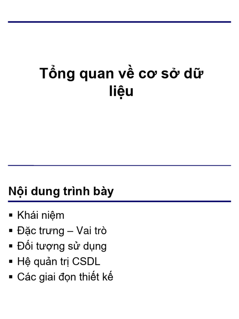 Buoi 01 - Tong Quang CSDL | PDF