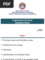 Understanding Auxiliary Views in Engineering | PDF | Angle | Curve