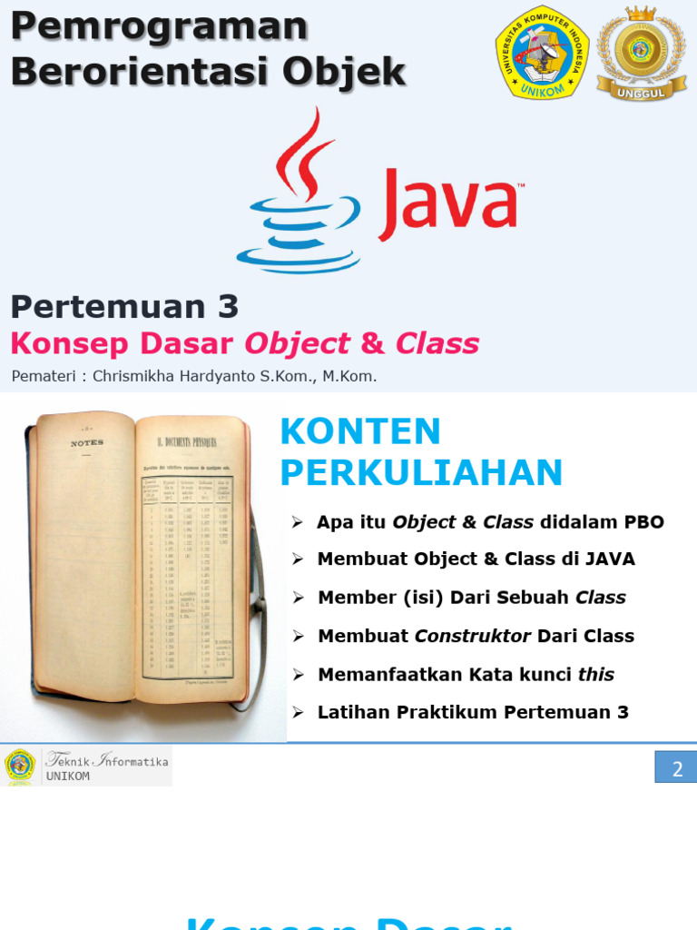 Pertemuan 3 - Konsep Kelas Dan Objek | PDF