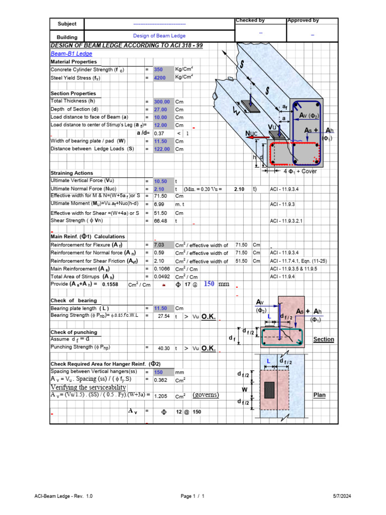 Aci Beam Ledge | PDF | Beam (Structure) | Materials