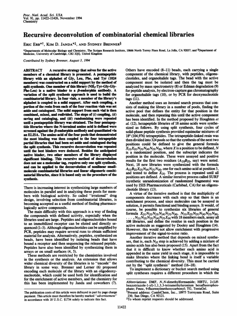 Recursive Deconvolution | PDF | Amino Acid | Physical Sciences