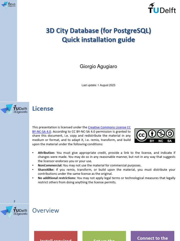 3DCityDB Suite QuickInstall | PDF | Postgre Sql | Databases