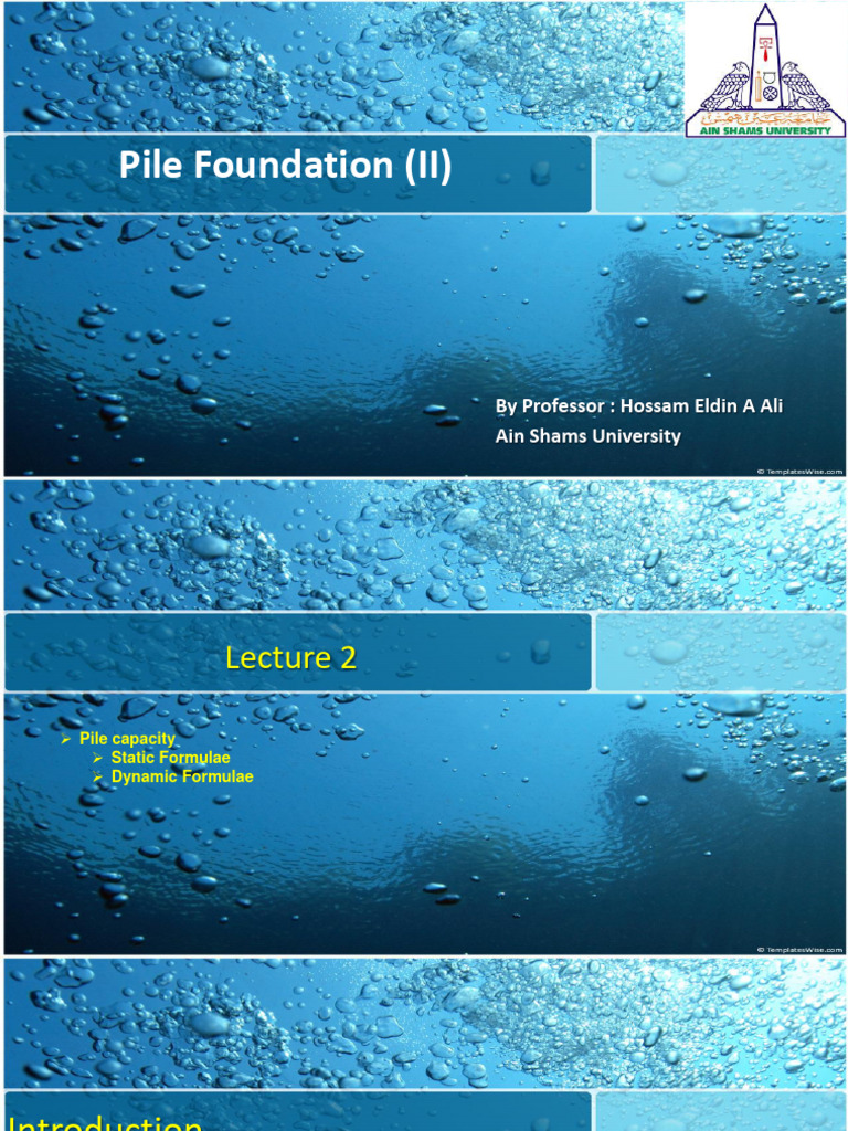Understanding Pile Foundation Capacities | PDF | Deep Foundation ...