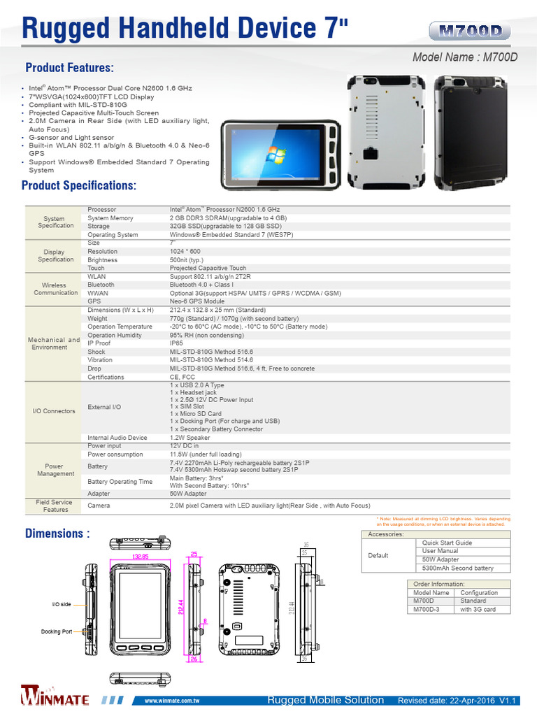 M700D Win7 | PDF | Usb | Computer Hardware