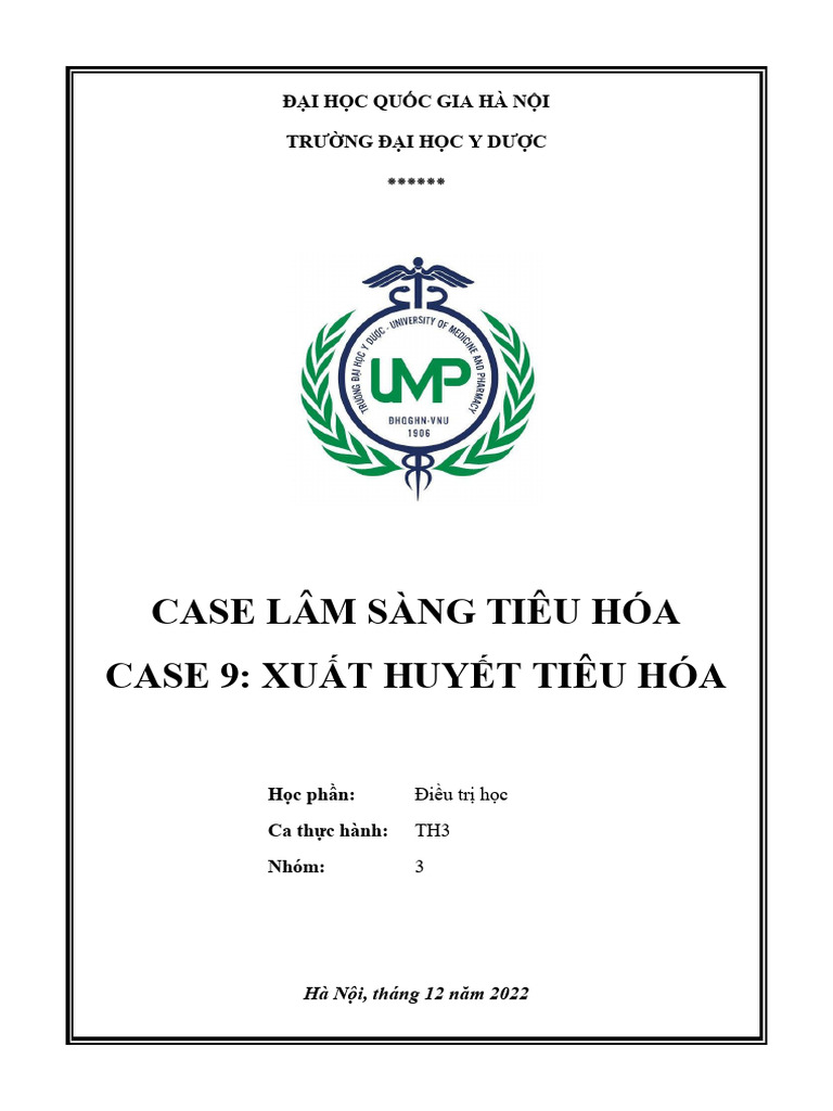 TH Điều trị Ca TH3 Nhóm 2 Case LS Tiêu hóa số 9 | PDF