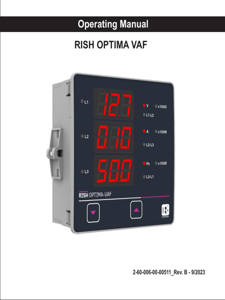RISH Optima VAF Operating Manual | PDF | Electromagnetic Interference ...
