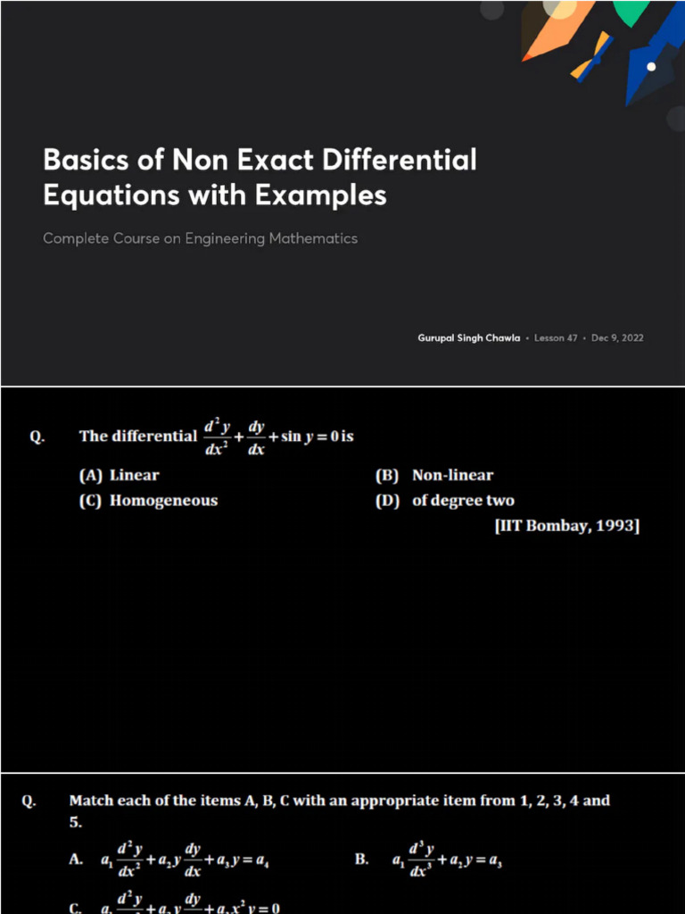 Basics_of_Non_Exact_Differential_Equations_with_Examples_with_anno | PDF