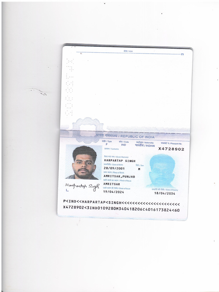HARPARTAP SINGH-PASSPORT | PDF
