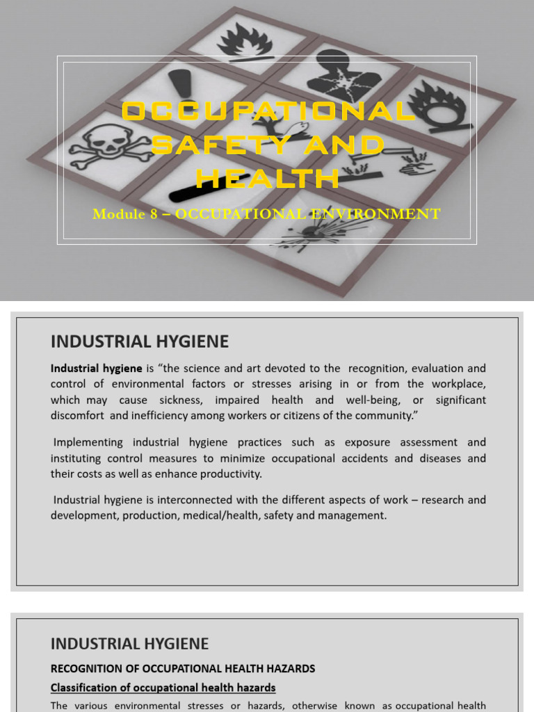 Occupational-Environment | PDF | Occupational Hygiene | Occupational ...