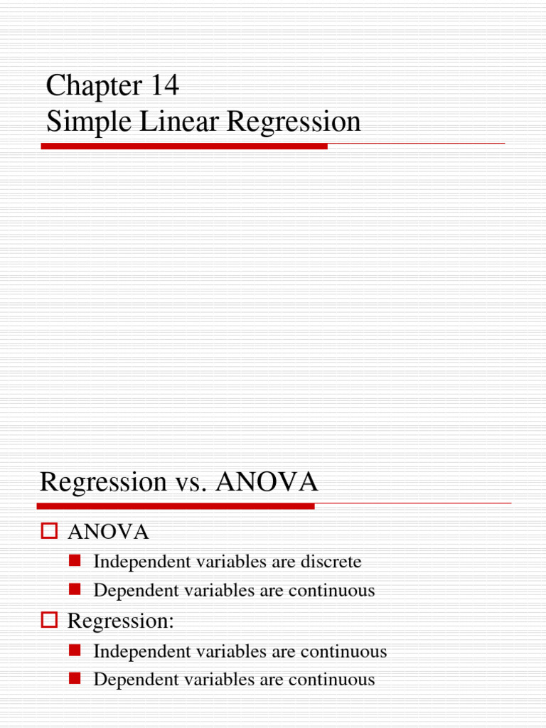 Simple Linear Regression | PDF | Errors And Residuals | Linear Regression