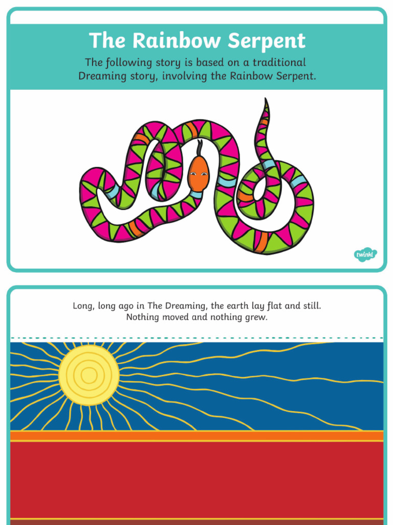Au H 15 Aboriginal Dreaming The Rainbow Serpent Story Cards - Ver - 4 | PDF