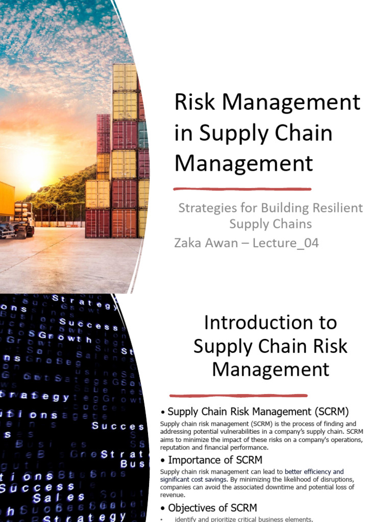 Supply Chain Risk Strategies | PDF | Supply Chain | Risk Management