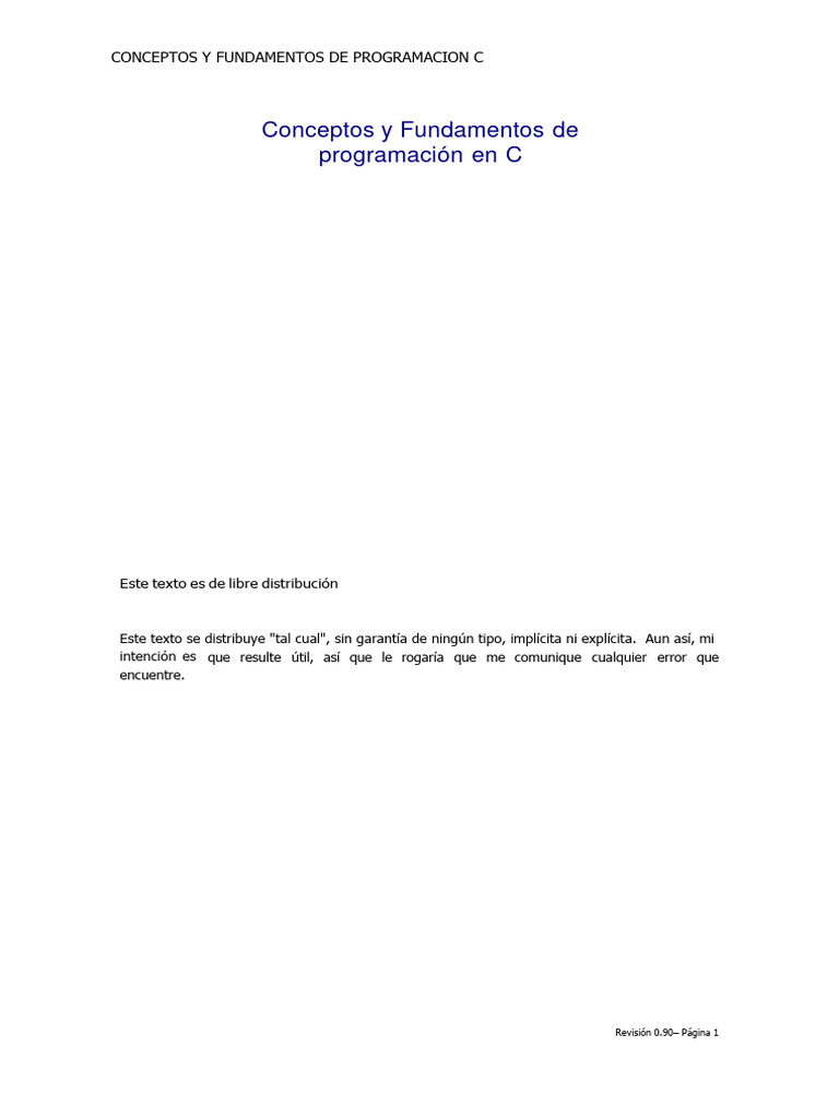 Programacion C - Conceptos y Fundamentos Dummy | PDF | Lenguaje de programación | Compilador