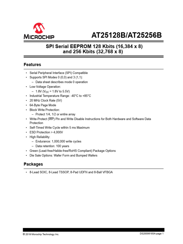 At25256b 2019 | PDF | Electronic Engineering | Computer Science