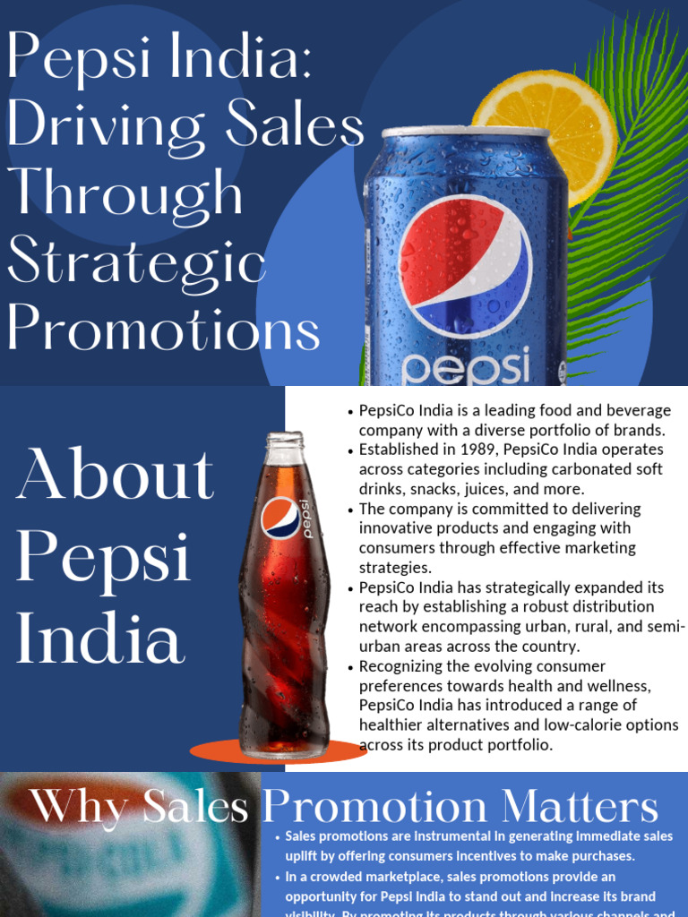sale promotion strategies for pepsi co | PDF | Pepsi Co | Brand