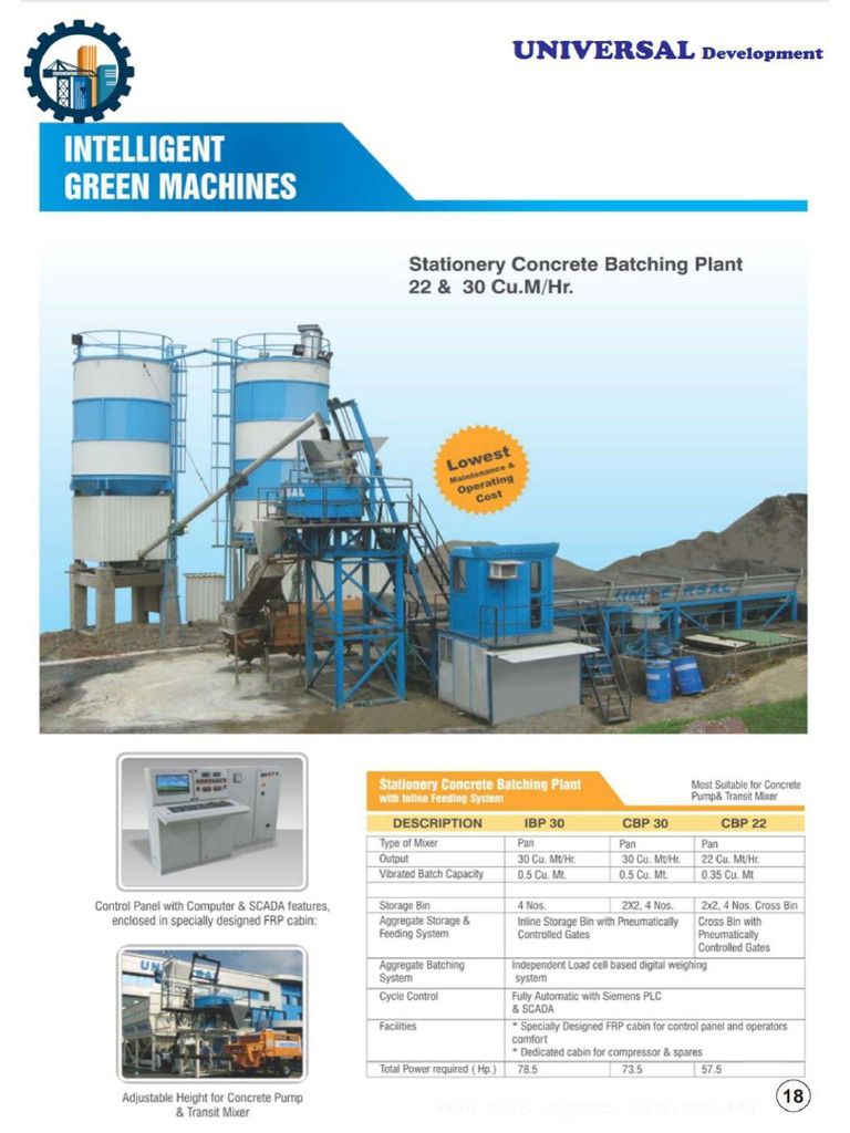 Stationary concrete batching plant | PDF