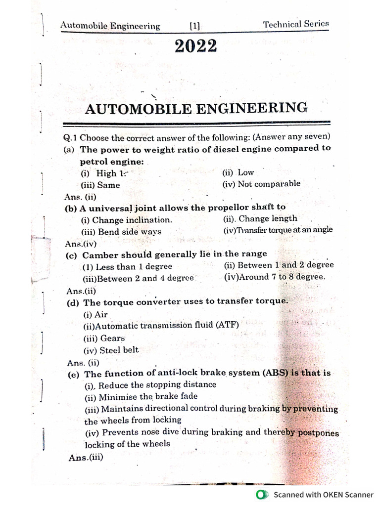 Automobile Engg | PDF