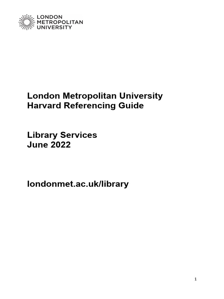 Harvard Style Guide June 2022 | PDF | Academic Journal | World Wide Web