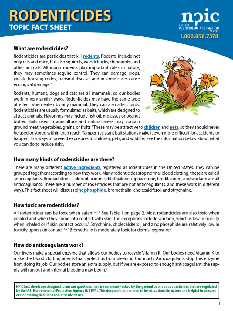 rodenticides_FactSheet | PDF | Toxicology