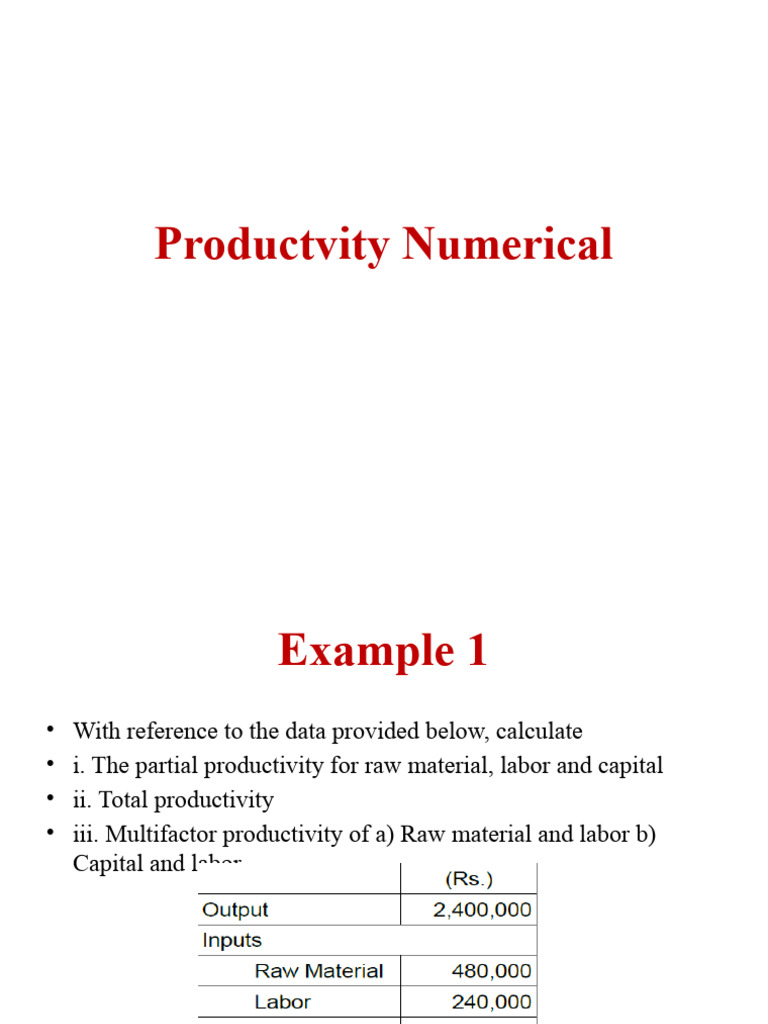 Productivity Analysis Guide | PDF | Labour Economics | Factors Of ...