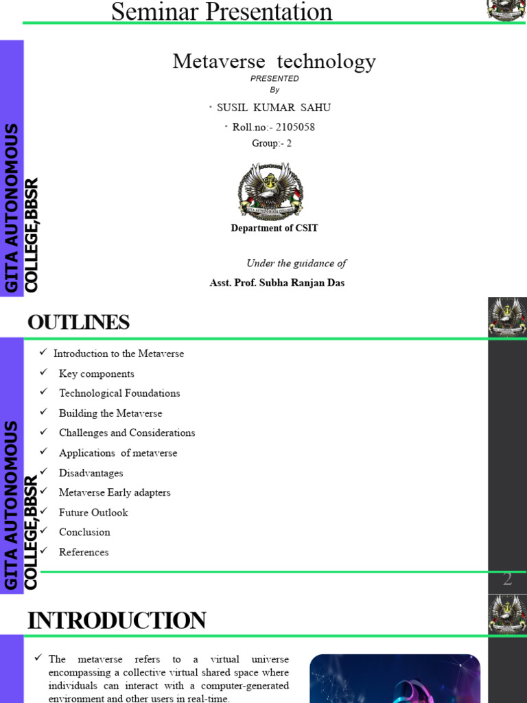 Metaverse - Susil (1) .PPTX - Read-Only | PDF | Virtual Reality | Cyberpunk Themes