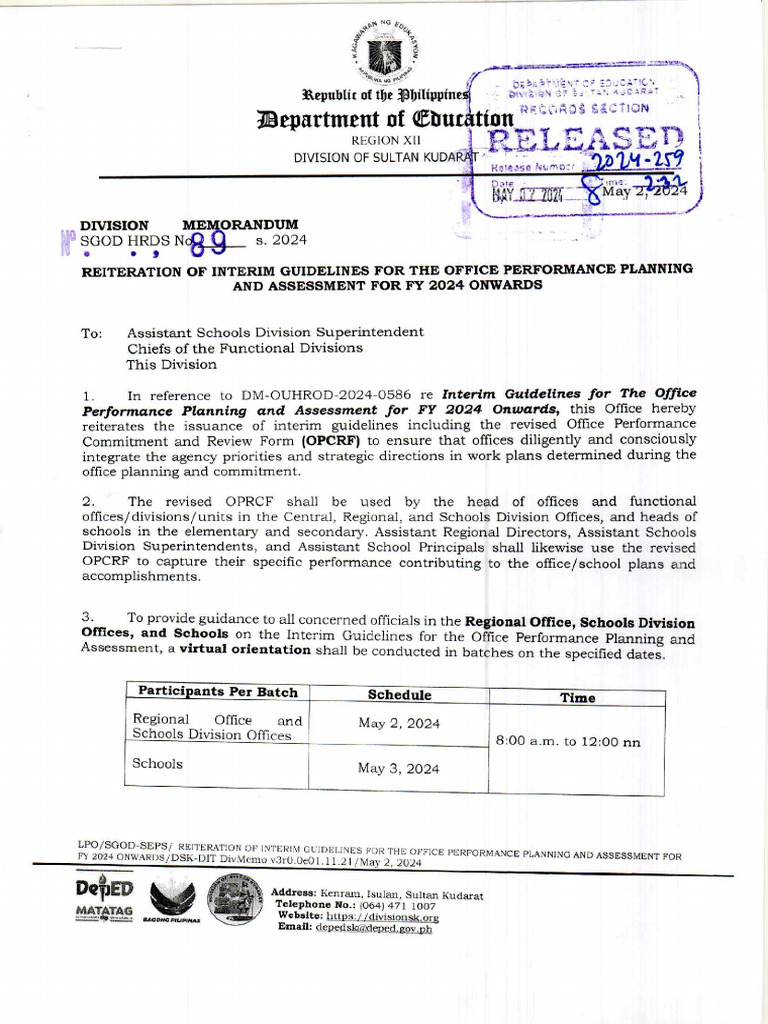 DM-SGOD-HRDS No. 89, s. 2024 | PDF