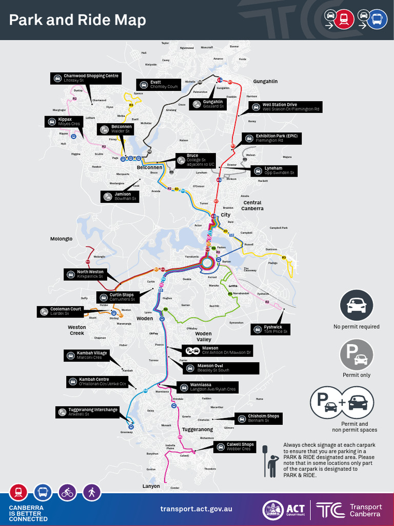 Canberra Park & Ride Locations Guide | PDF