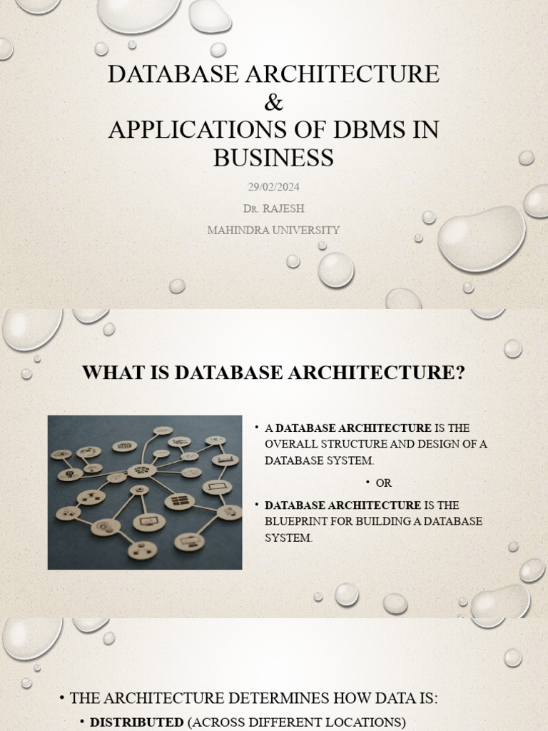 Session 4 Database Architecture | PDF | Databases | Client–Server Model