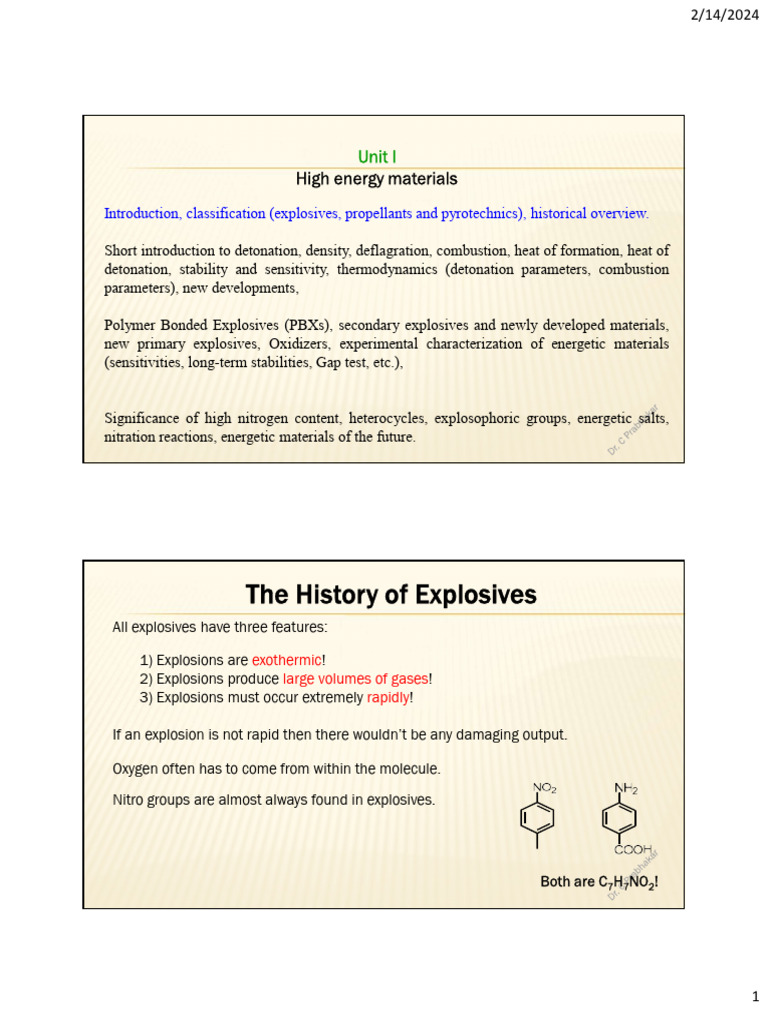 High Energy Materials Overview | PDF | Combustion | Rocket Propellant