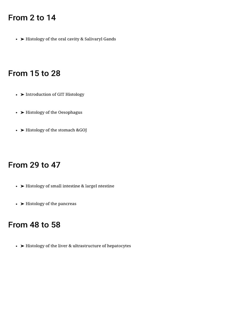 Histology of Git | PDF | Stomach | Esophagus