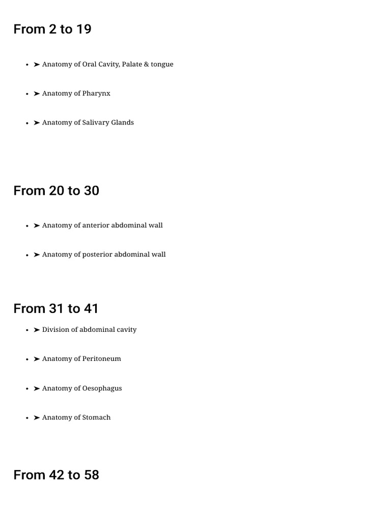 Anatomy of Oral Cavity and GIT | PDF | Abdomen | Tongue