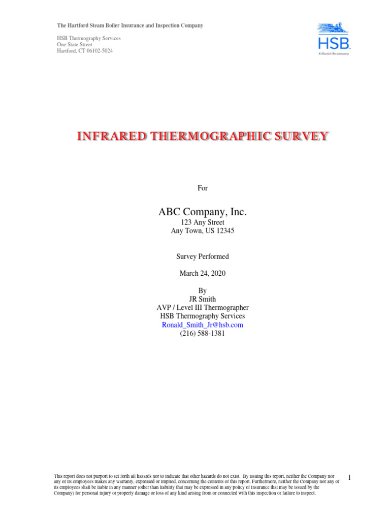 Thermographic Inspection Report for ABC Company | PDF | Thermography ...