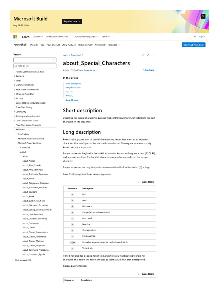 Learn Microsoft Com en Us Powershell Module Microsoft Powershell Core About About - Special ...