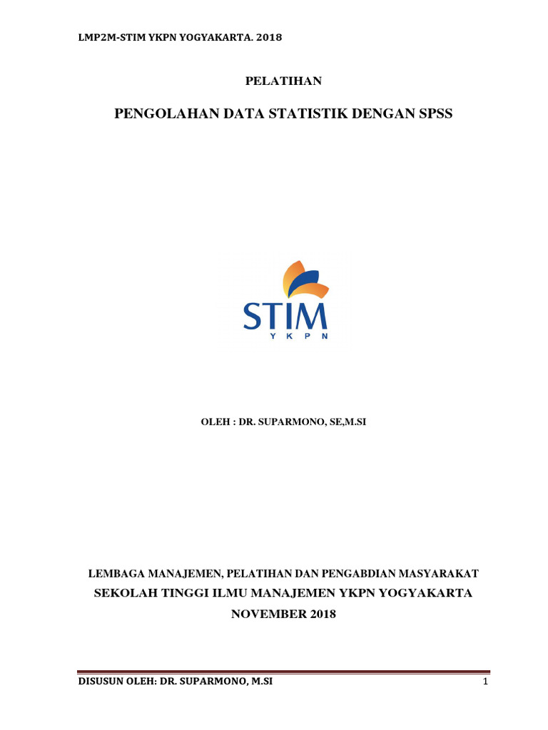 7.modul Pelatihan SPSS Pengolahan Statistik | PDF