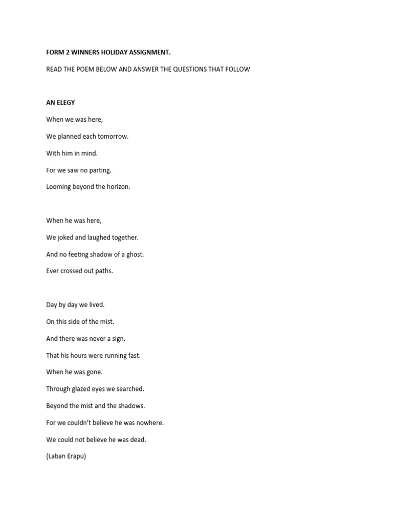 Holiday Assignment 2 Pdf