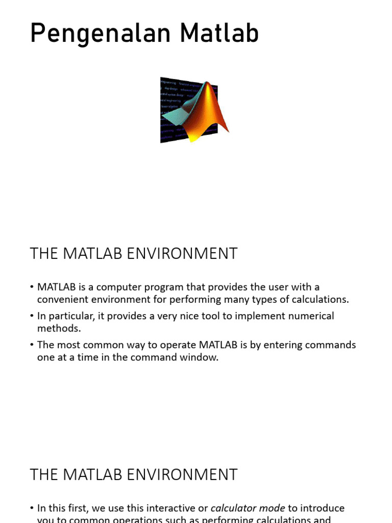 Pengenalan Matlab | PDF