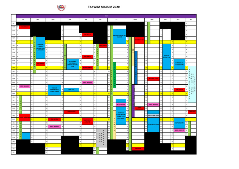 Kalendar MASUM 2020 | PDF