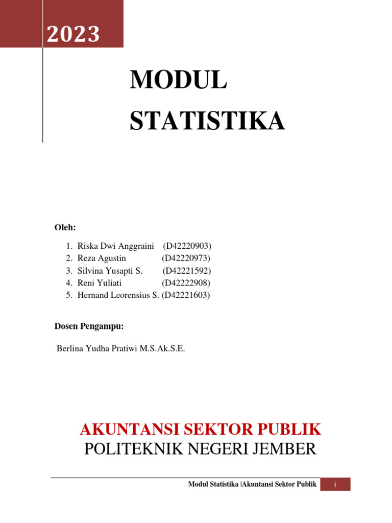 Modul Statistika | PDF