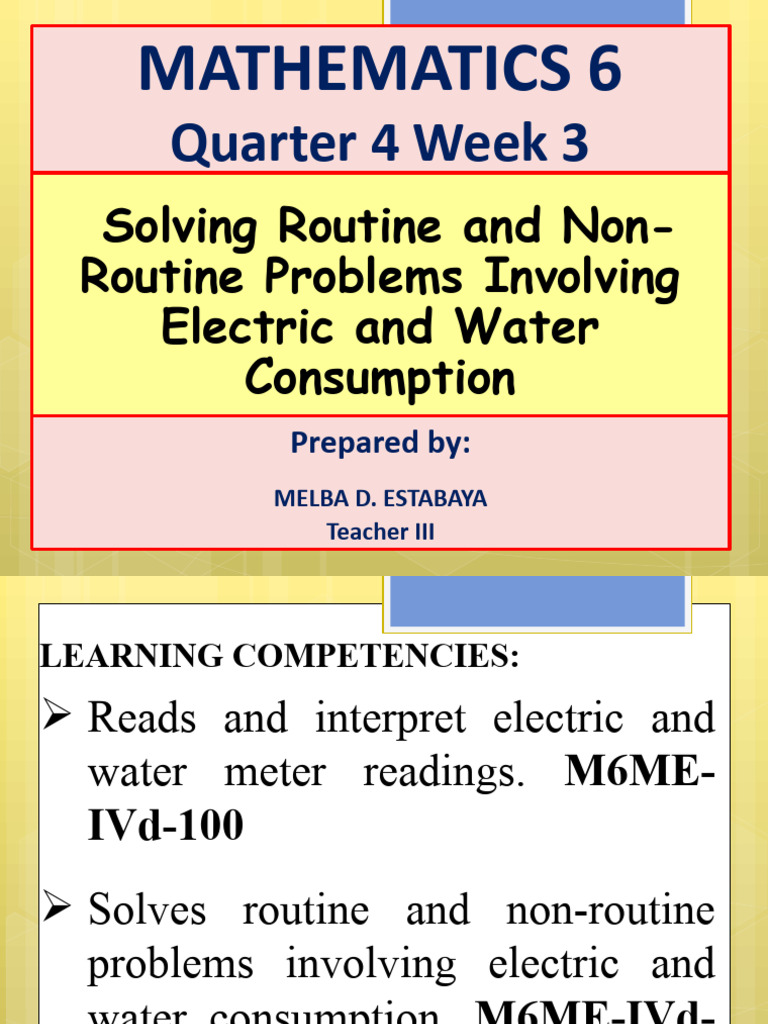 Math-6 Q4 Week-3 | PDF | Metrology